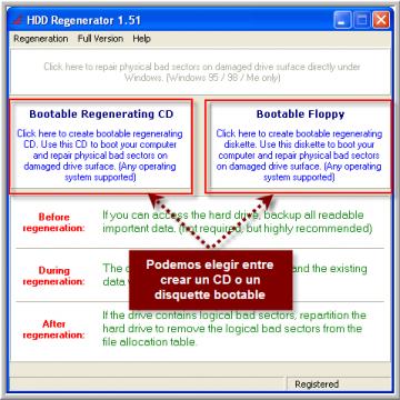 Reparar sectores dañados en disco duro con HDD Regenerator